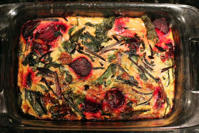 Beet and Beet Green Gratin - bites out of life